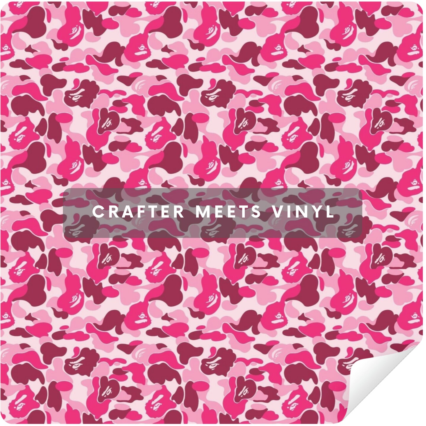 Pattern Vinyl HTV - Pink Camo Vinyl Sticker, Iron on Vinyl HTV Perfect ...