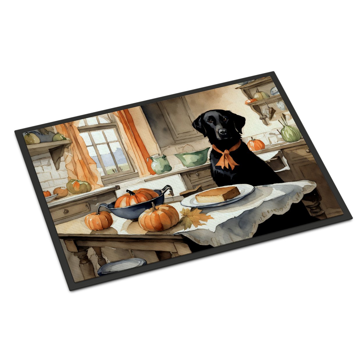 Black Lab Fall Kitchen Pumpkins Doormat 18X27 Dac1787 | Michaels