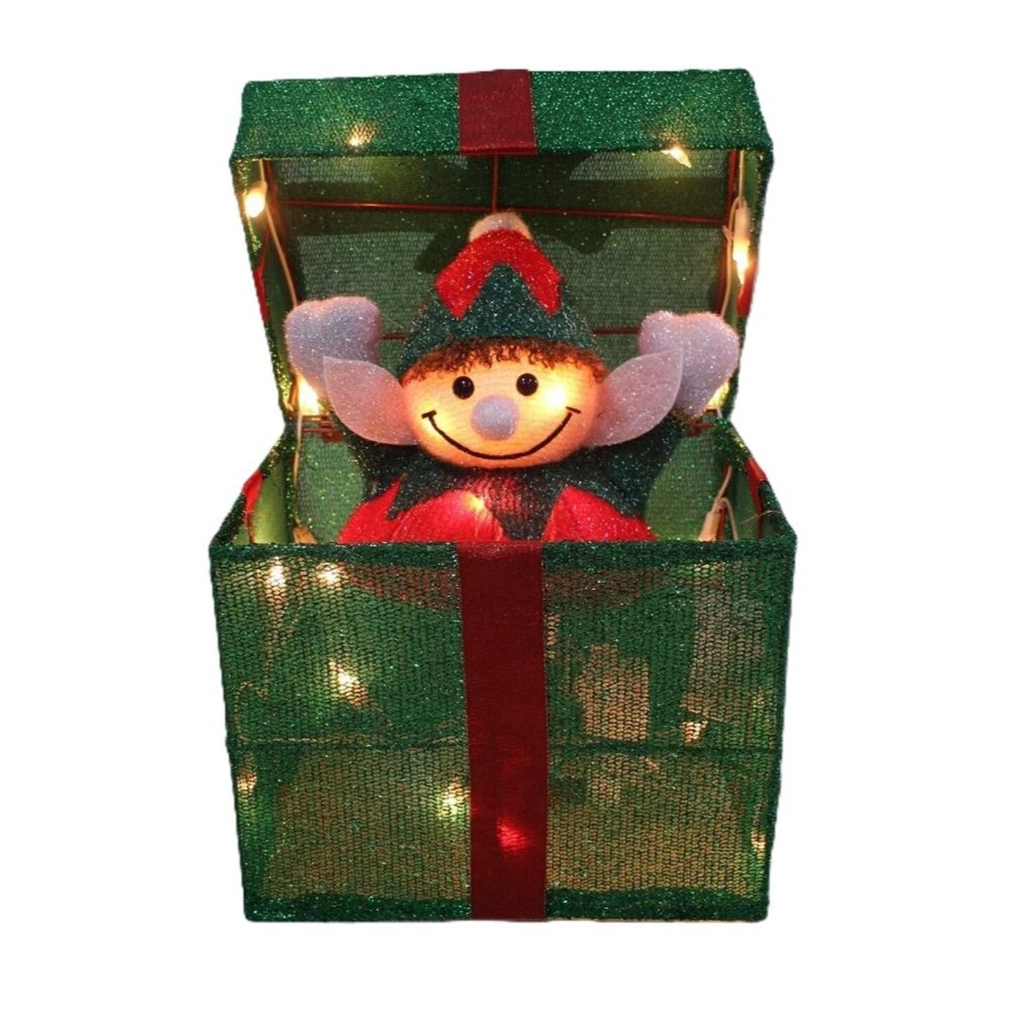 SkyMall Decorative Lighted Animated Pop Up Elf Box | Michaels
