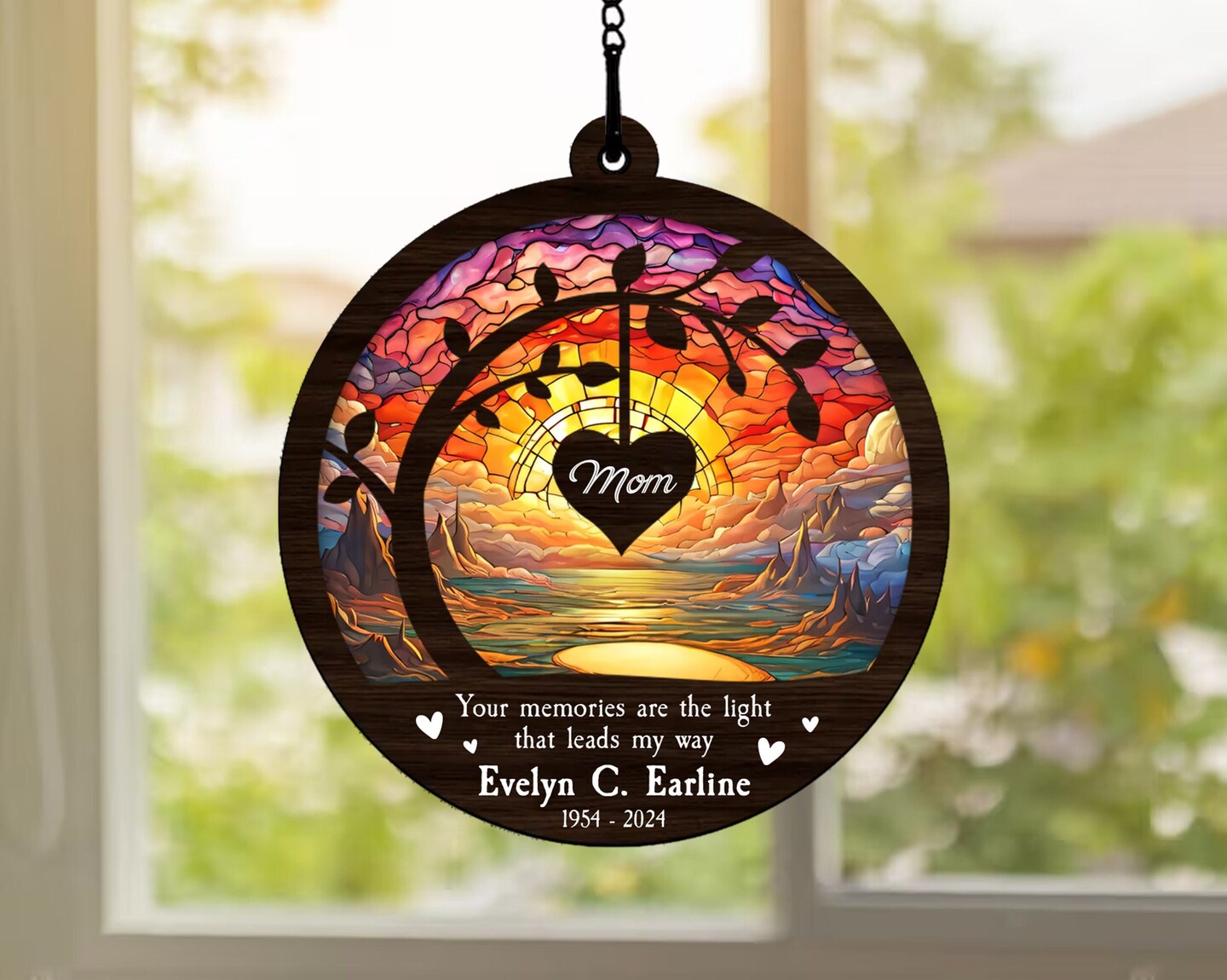 Memorial Suncatcher, Sympathy Gift, Loss Of Mom Gift, Sympathy Gift ...