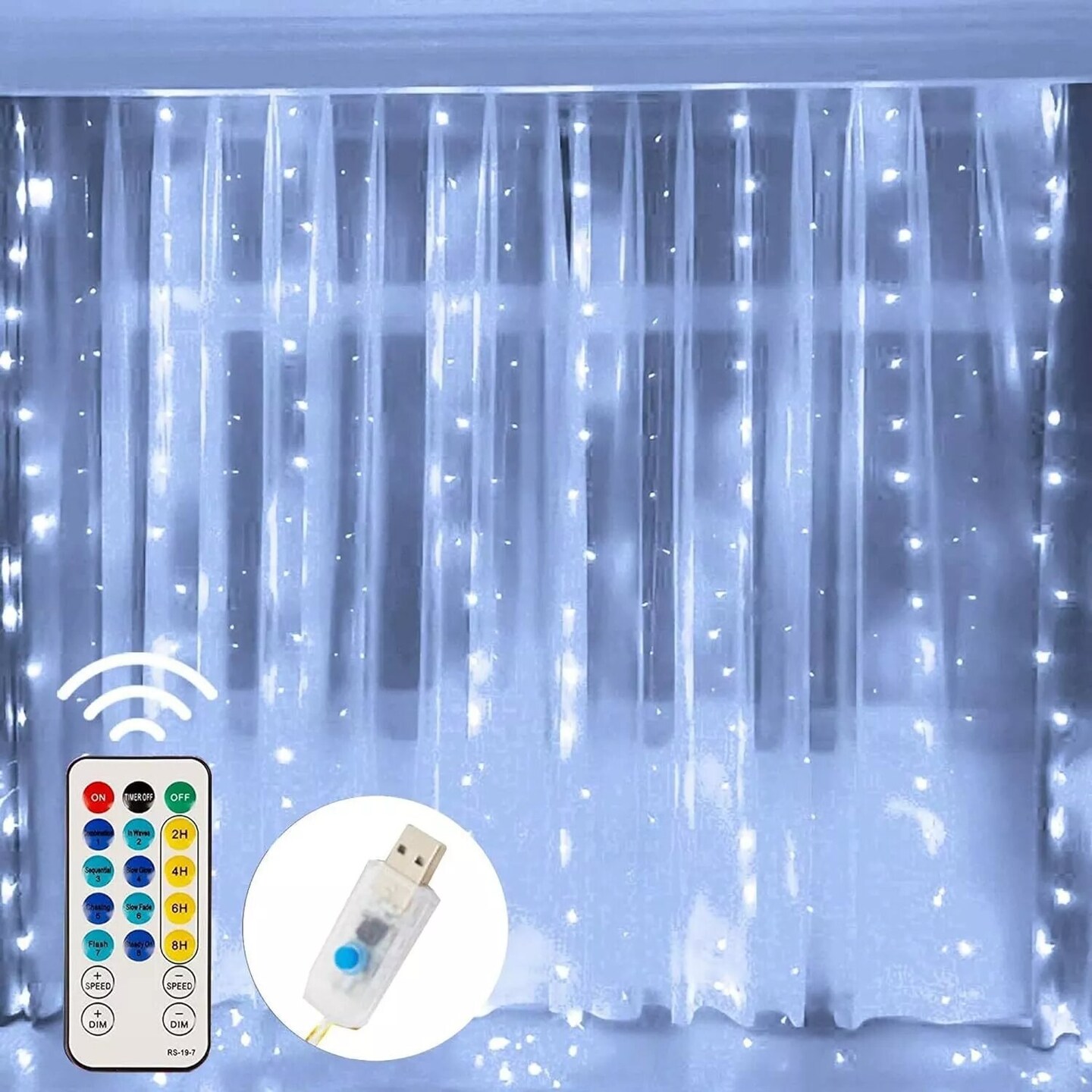 Kitcheniva 300 LED Curtain Fairy Lights USB String Light Remote | Michaels