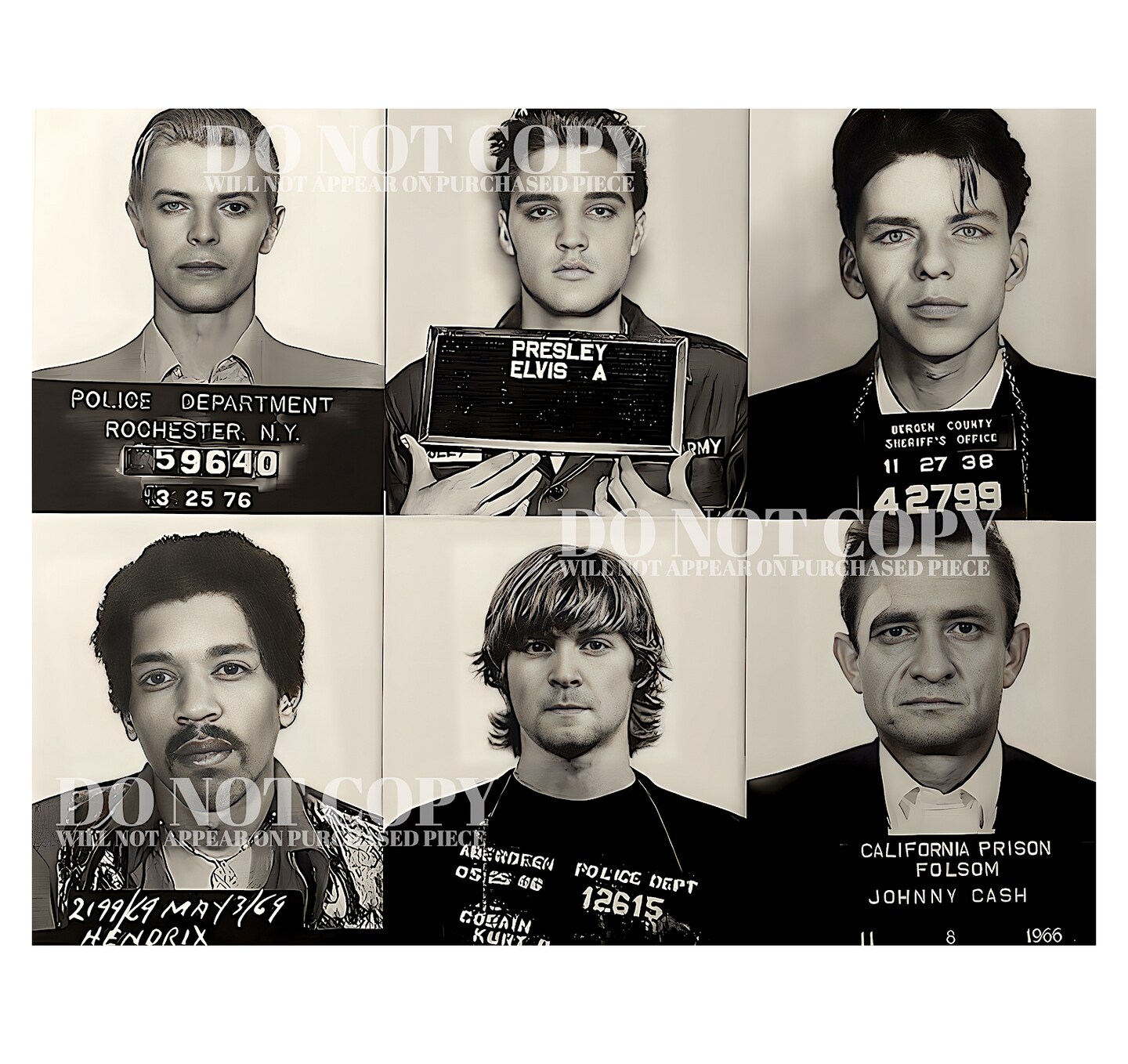 Greatest Music Mugshots 8 X 10 - Magnificent Mug Shot Photograph Set ...