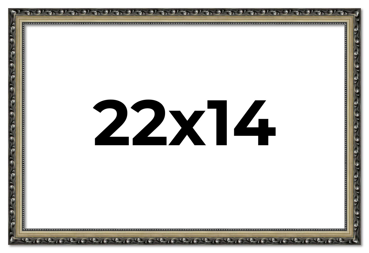 22x14 Solid Wood Antique Picture Frame with UV-Resistant Acrylic & Acid ...