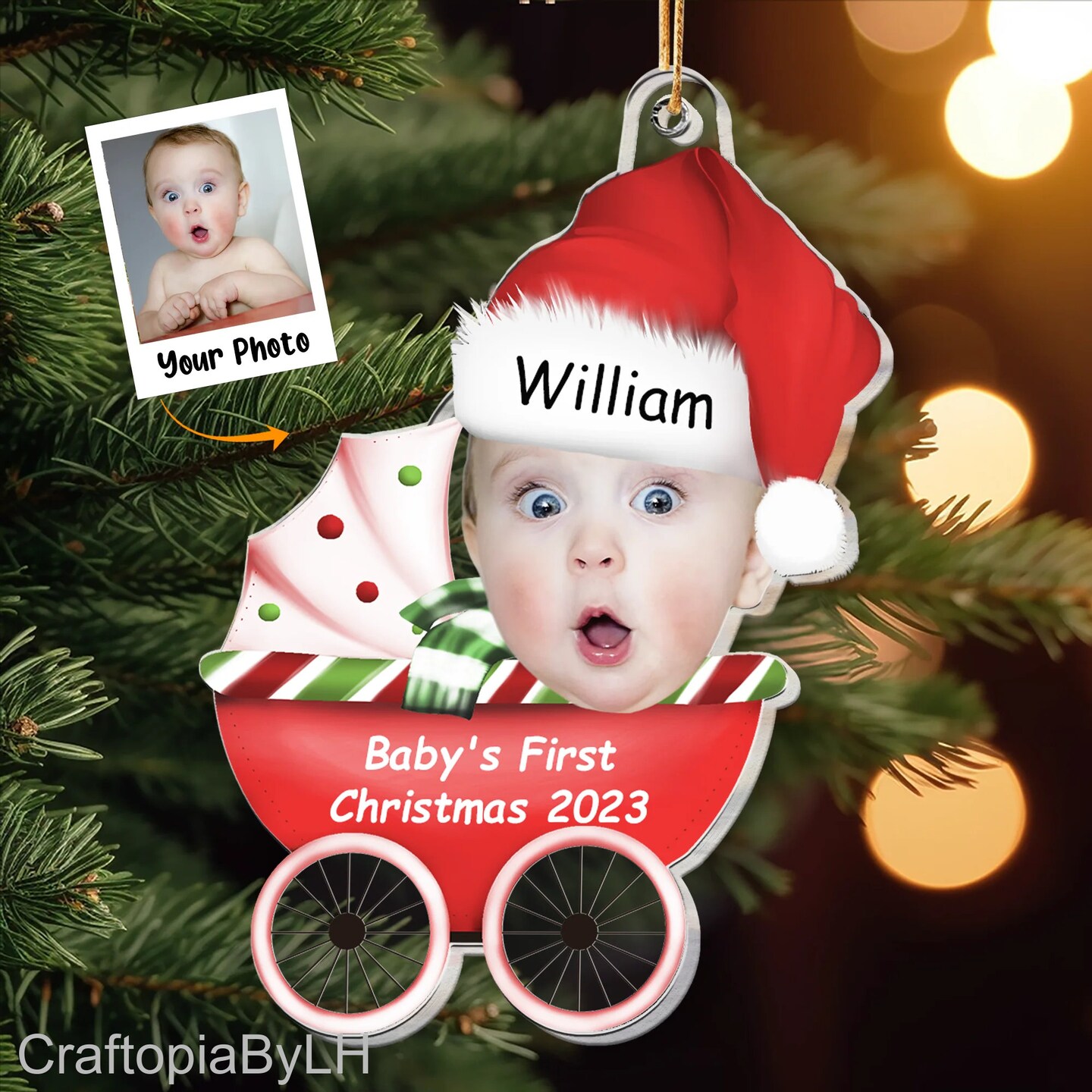 Baby First's Christmas 2024, Personalized Acrylic Photo Ornament, Baby ... Baby First's Christmas 2024, Personalized Acrylic Photo Ornament, Baby ...