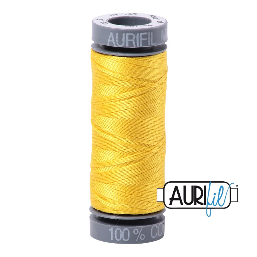Canary (2120) | 28wt Small Spool (100M / 109Y) | Aurifil Thread | Michaels