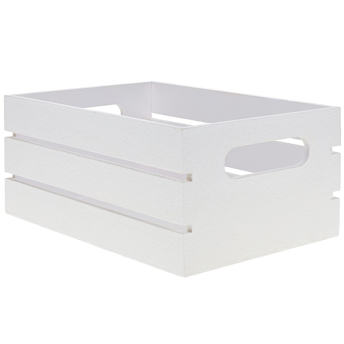 Hampton Art White Wood Crate 9.33" x 6.5" x 4.25" – Small Wooden Crate ...