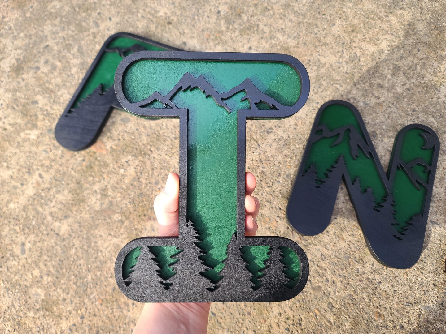 Forest name letters, Forest woodland themed room decor, baby name sign ...