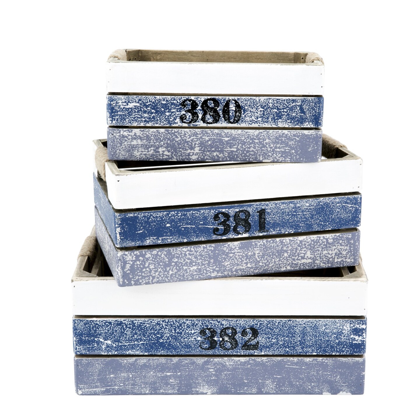 Set of 3 Blue Wash Nesting Boxes | Michaels