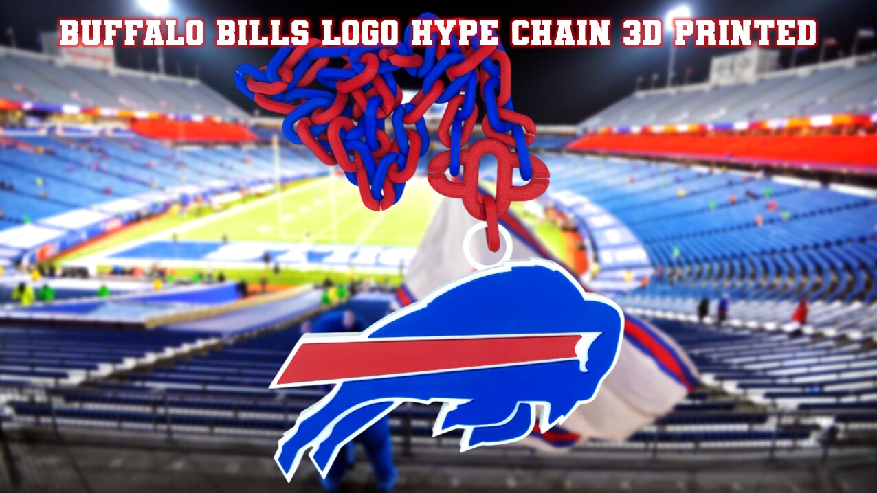 Buffalo Bills Football Logo Hype Chain 3D Printed | MakerPlace by Michaels