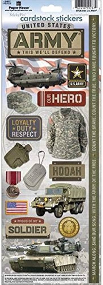 Paper House Army Cardstock Stickers | Michaels