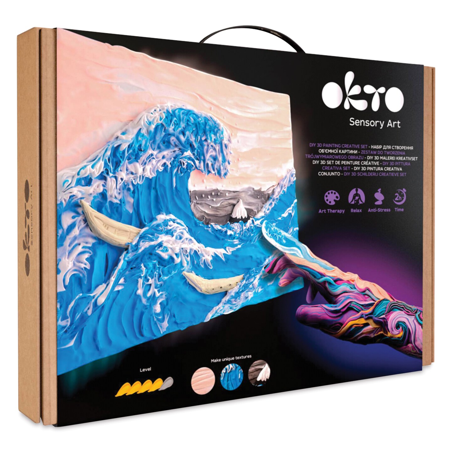 Okto Sensory Art DIY 3D Clay Painting Kit - Great Waves | Michaels