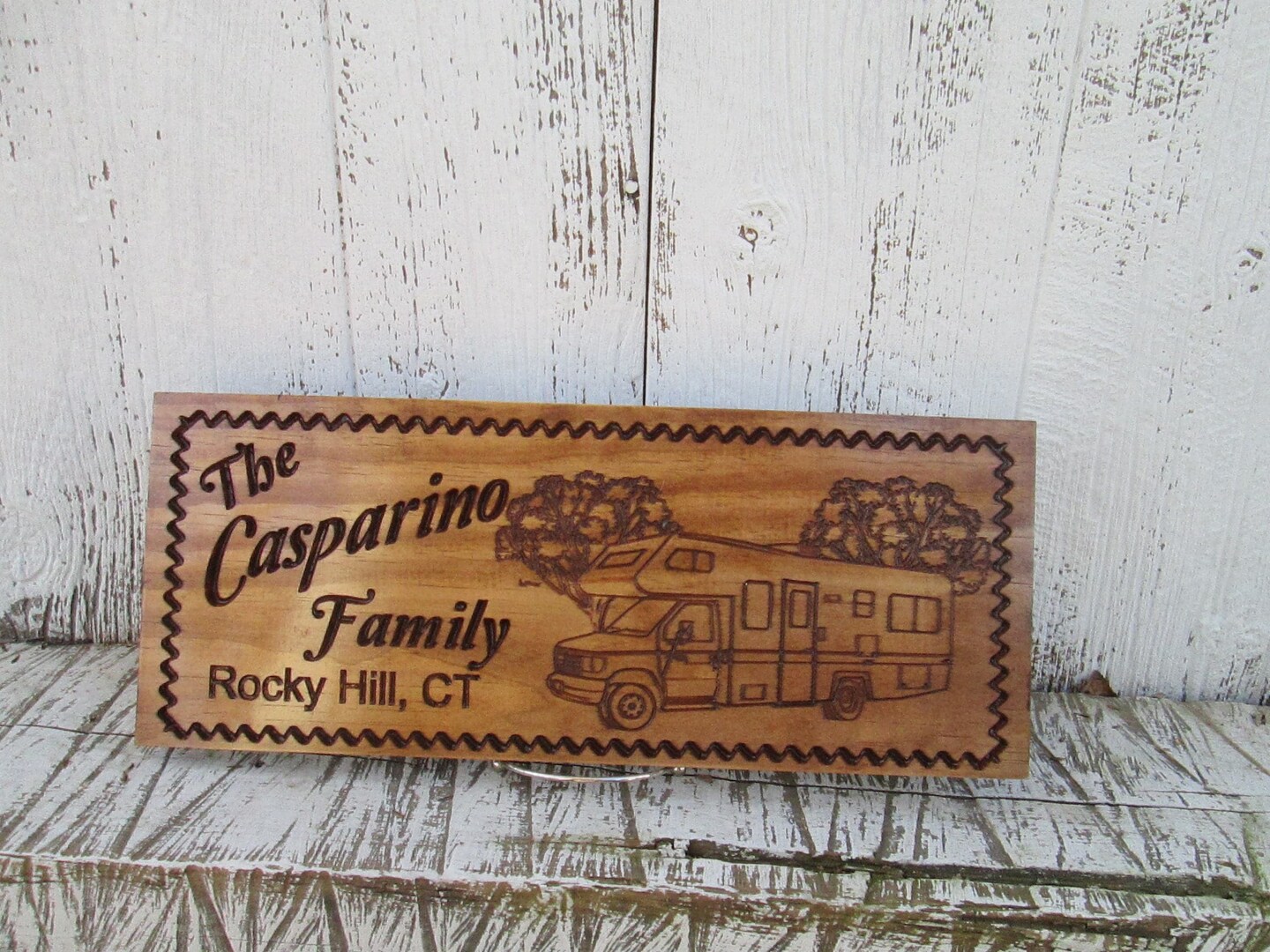 Custom Camper Sign, Family Campsite Sign, Last Name Sign, RV Camper ...