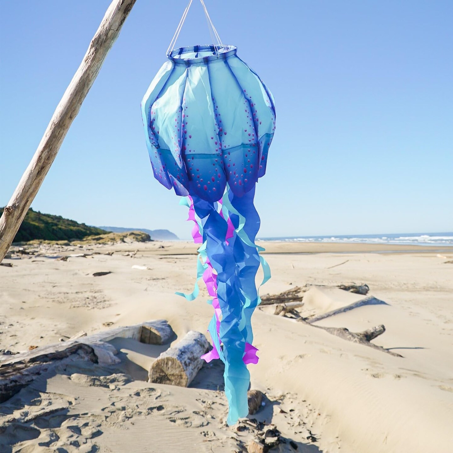 In the Breeze 5250 — 40-inch Blue Jellyfish 3D Windsock — Fully Printed ...