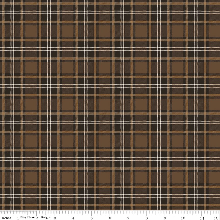Plaid in Brown (c15935-brown) | Pine Grove | Riley Blake Designs ...