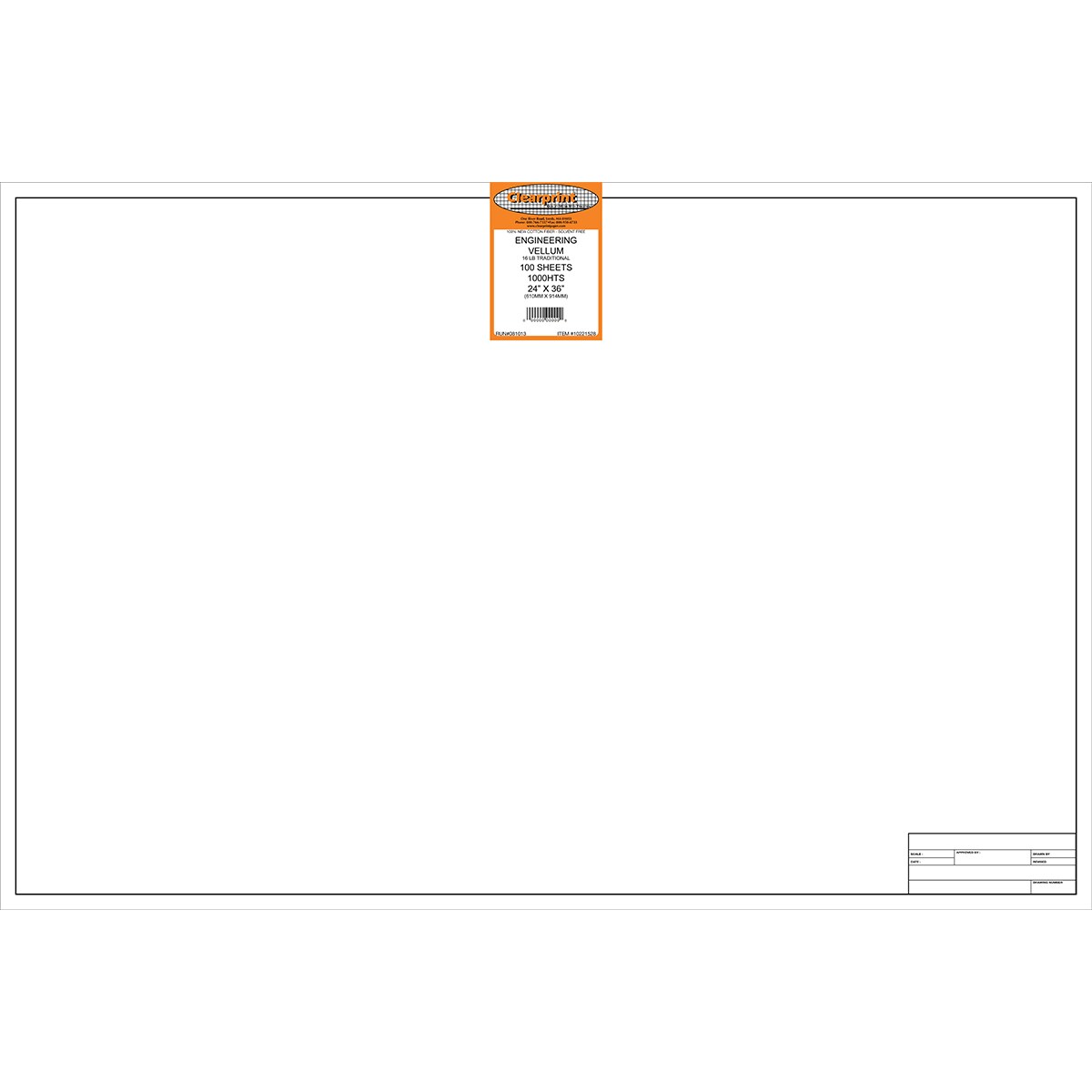 1000H® Design Vellum with Pre-Printed Engineer Title Block | Michaels