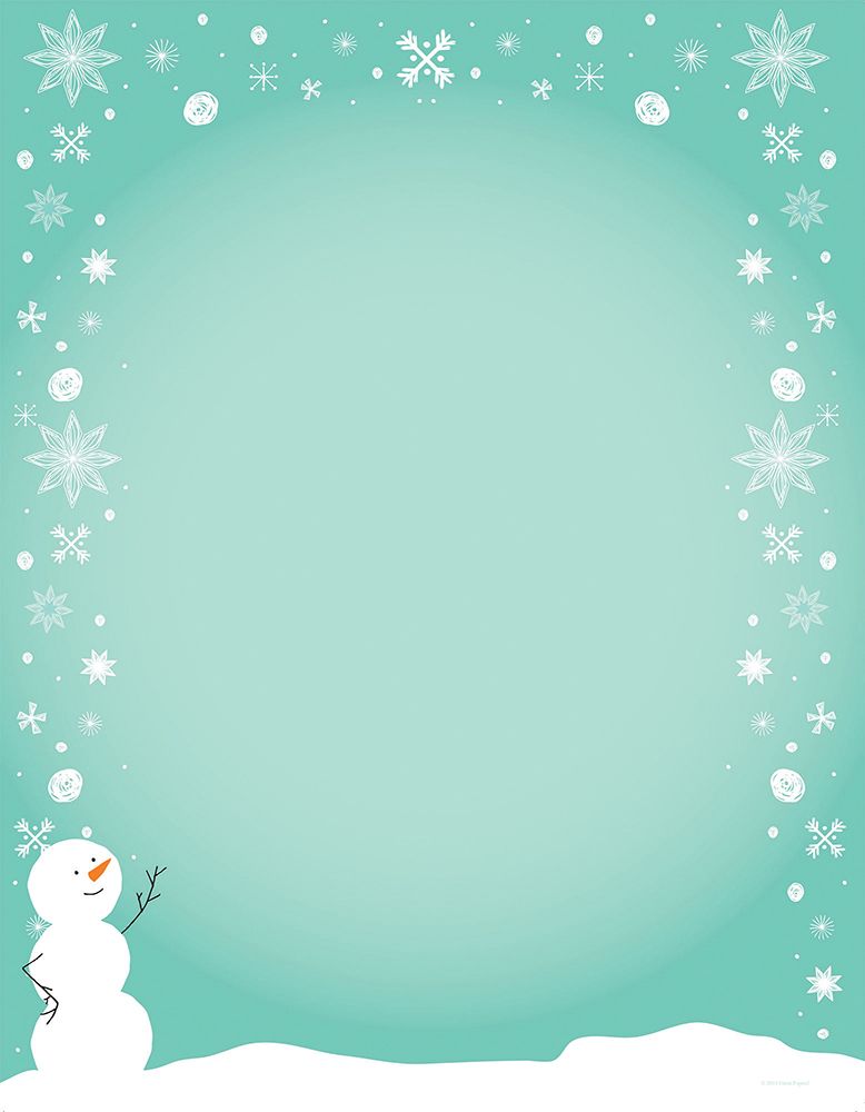 Great Papers! Snowman Face Holiday Stationery Letterhead, 8.5" x 11", Printer Friendly, 80 ...