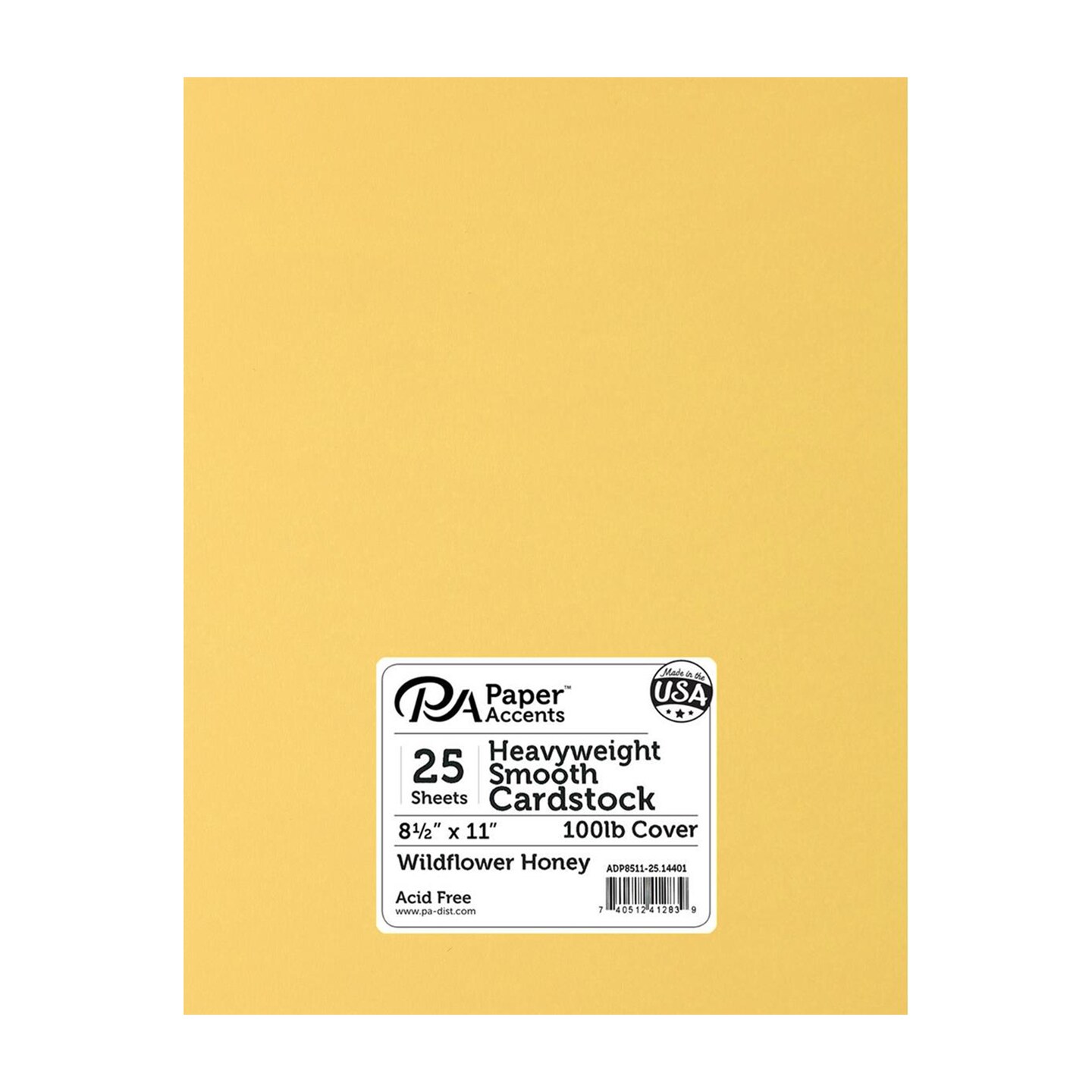 PA Paper Accents Heavyweight Smooth Cardstock 8.5" x 11" Wild Honey ...