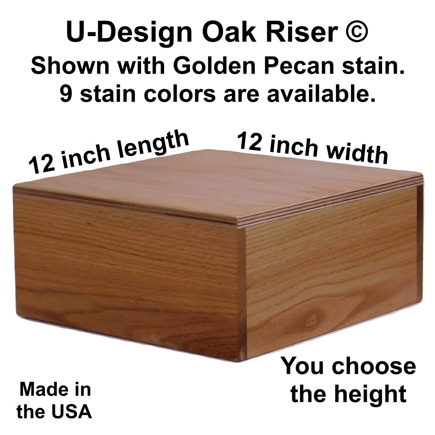 Oak Riser 12 x 12, You choose the Height, Plinth, Centerpiece, Wedding ...