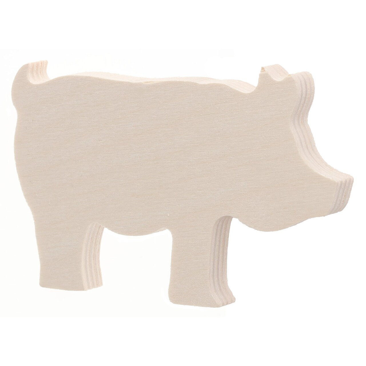 Good Wood By Leisure Arts Shape Pig 5.25"X 3.25", Wooden Shapes, Wood ...