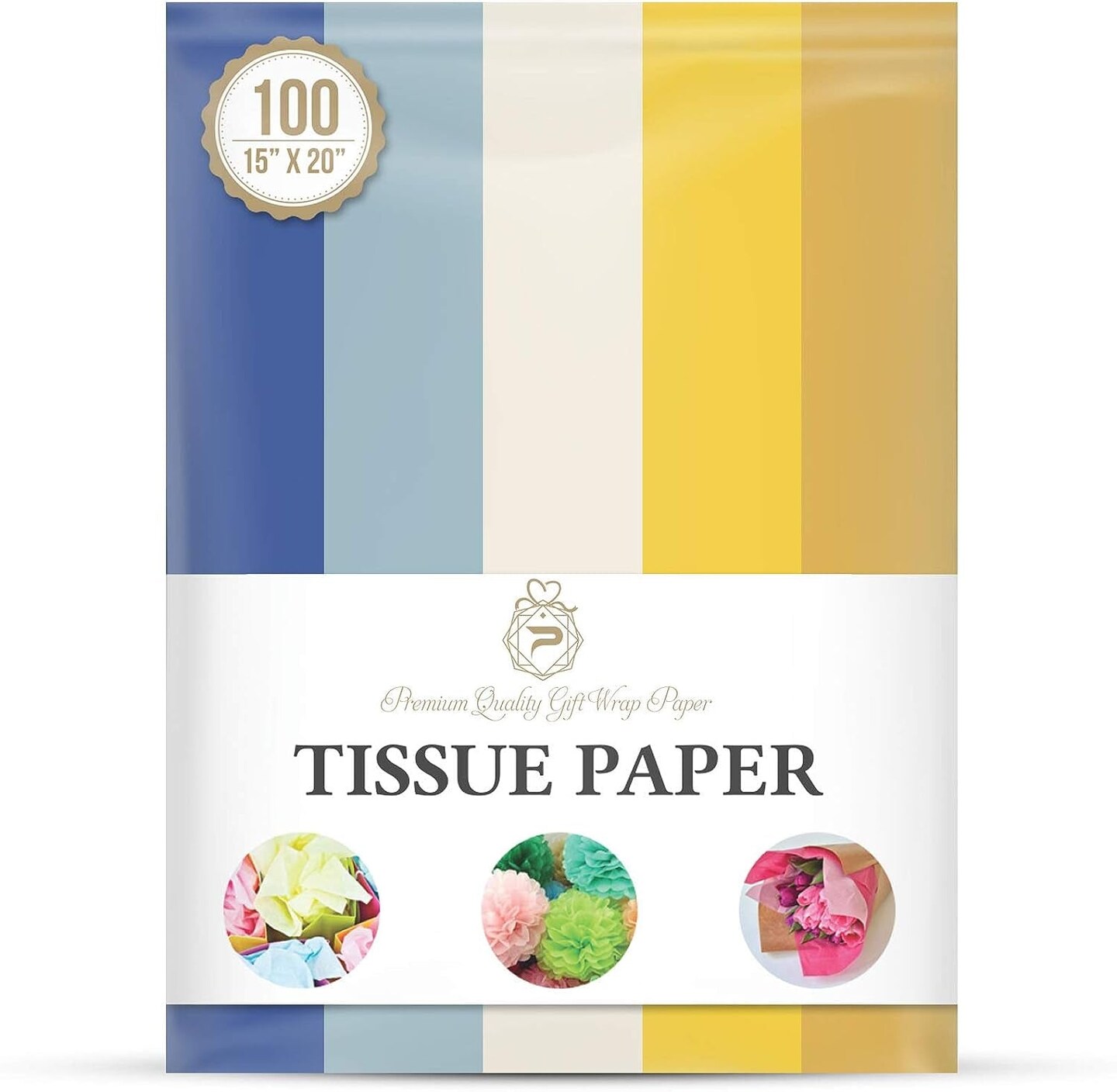 Hanukkah Theme Tissue Paper for Gift Wrapping (5 Assorted Colors ...