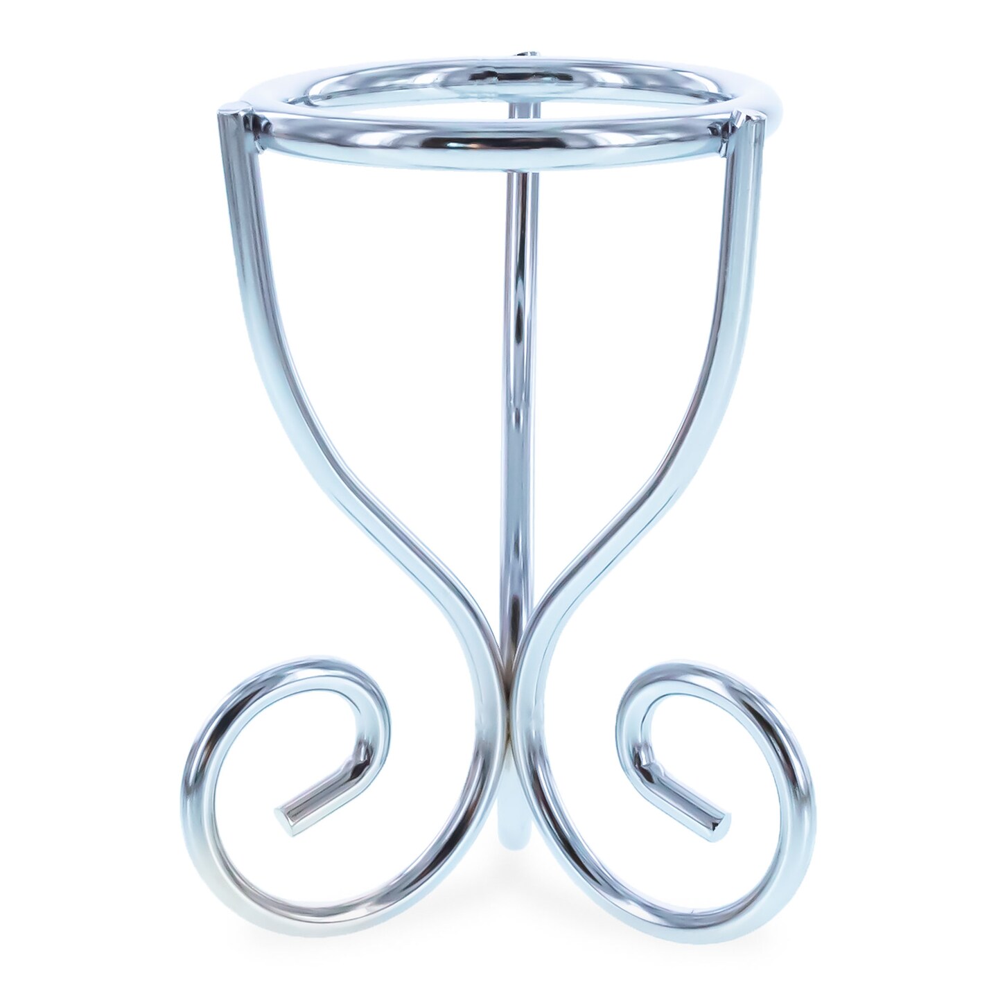 Silver Scroll Wire Metal Egg Sphere Crystals Stand Holder Display ...