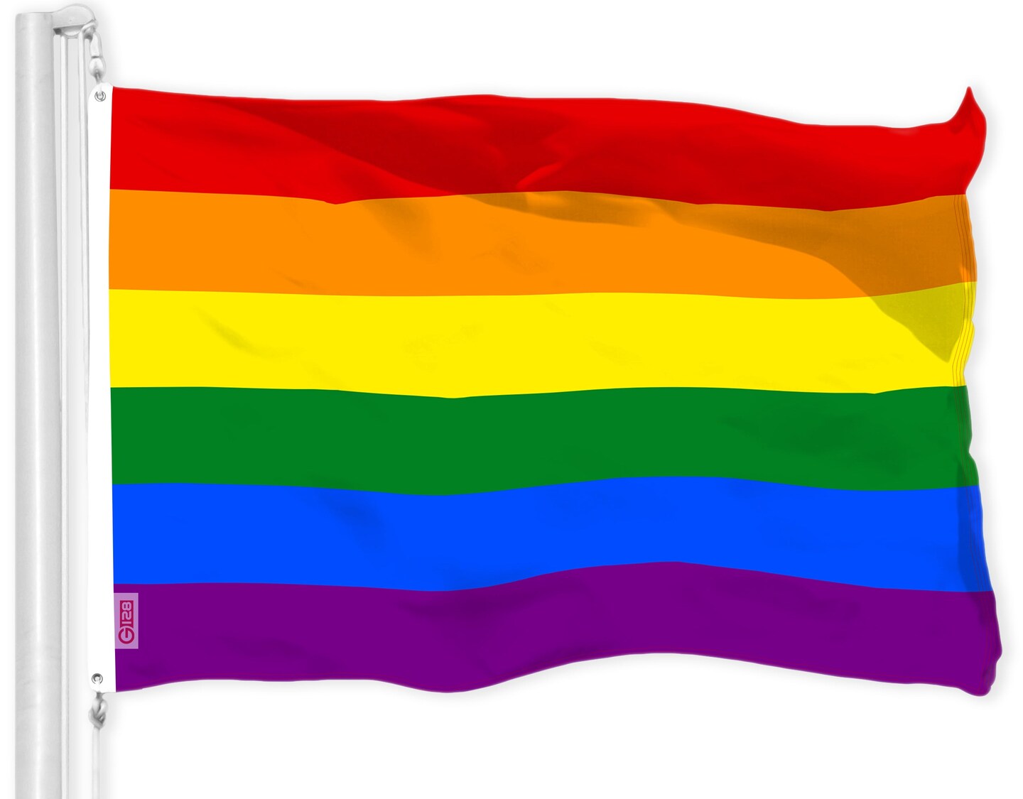 G128 LGBT Rainbow Pride Flag | 3x5 Ft | LiteWeave Pro Series Printed ...