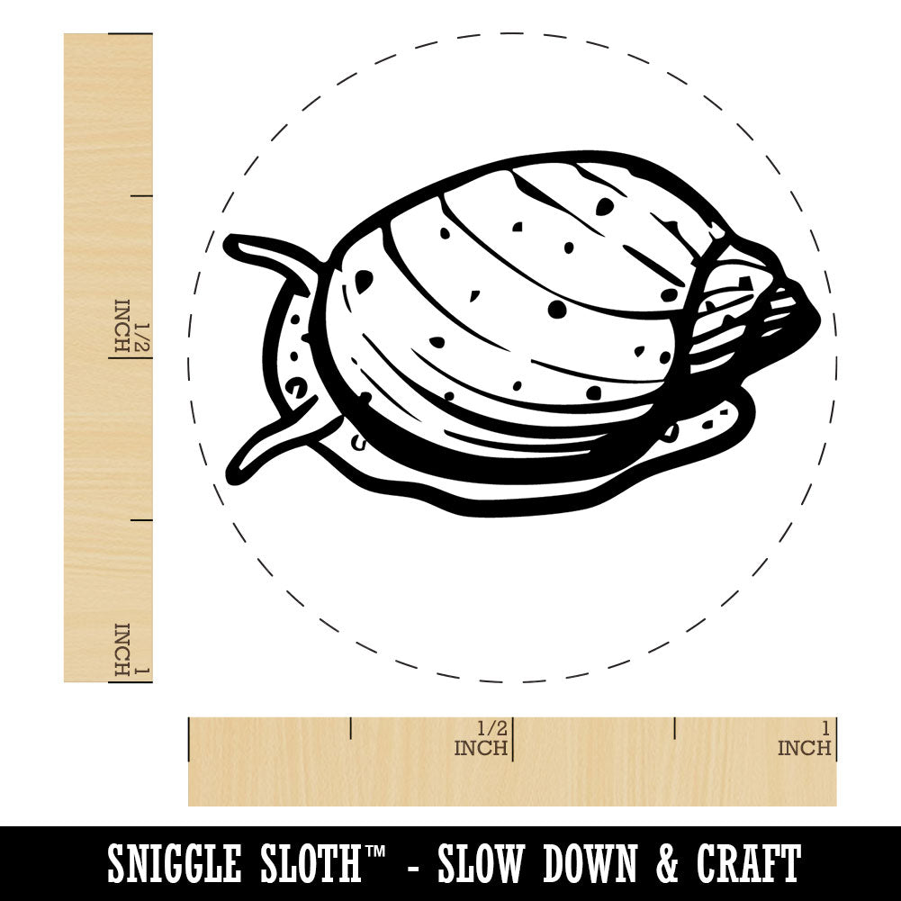 Freshwater Pond Snail Mollusk Shell Self-Inking Rubber Stamp for ...