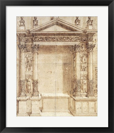 Framed Art Design for an Altar by Baldassare Peruzzi Wall Decor 18x24 ...