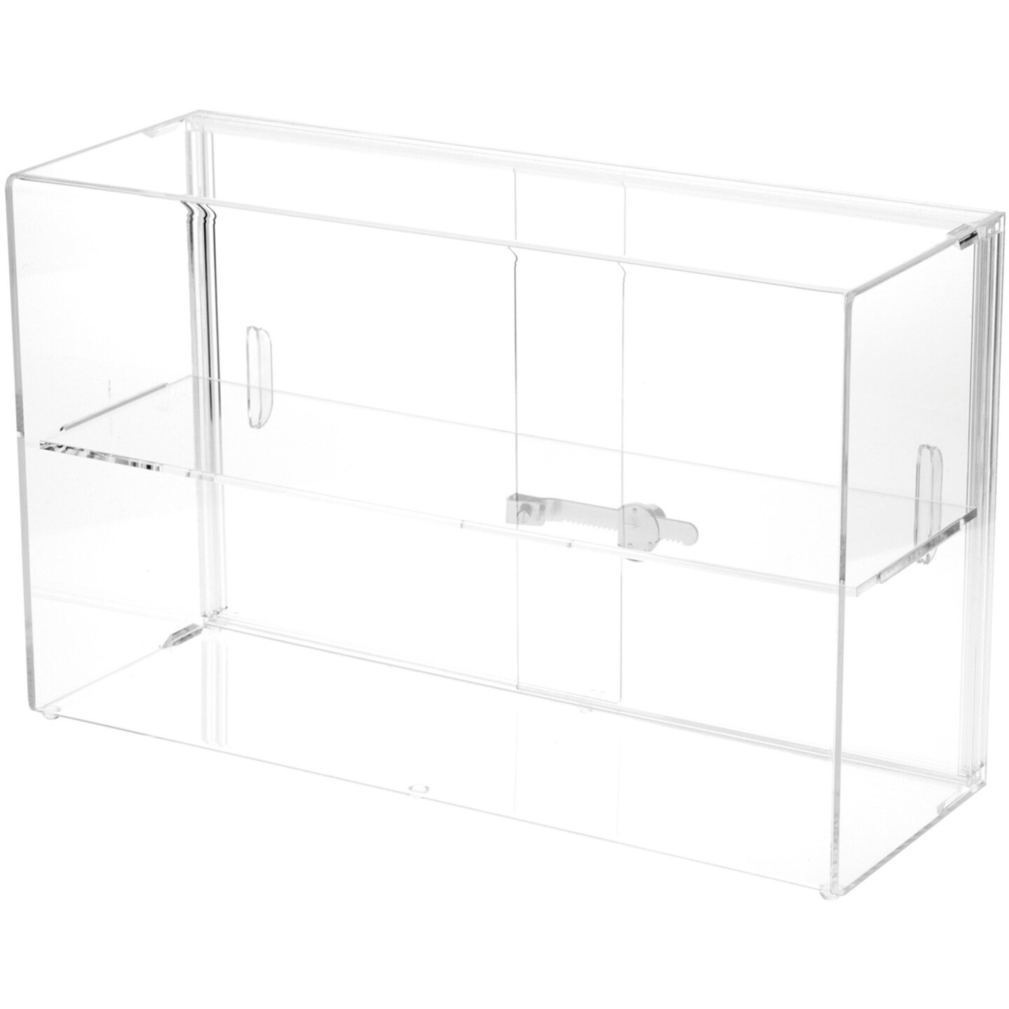 Plymor Clear Acrylic Locking Display Case with Sliding Back, 1 Shelf ...