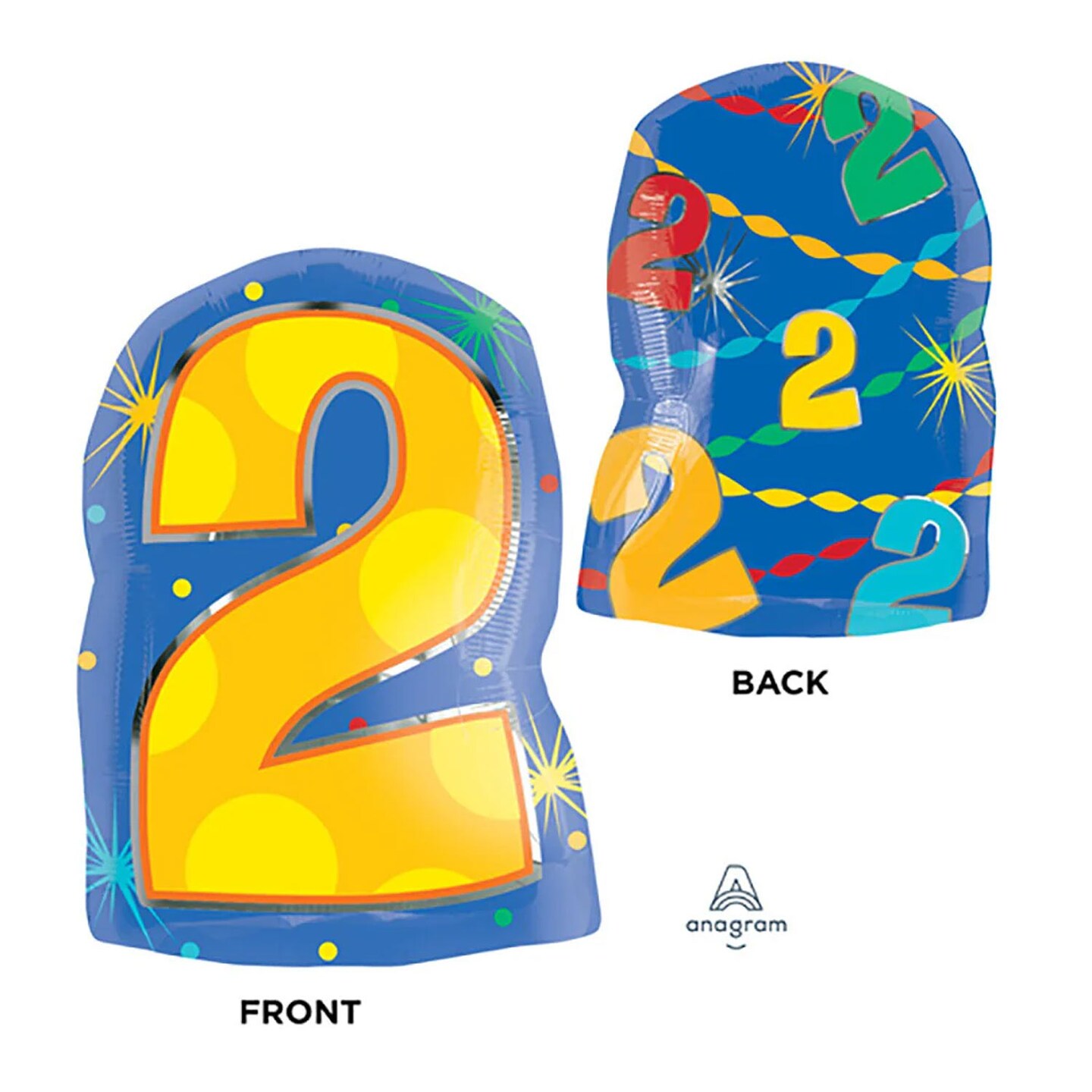 Number 2 Confetti Dots 20 Inch Foil Mylar Balloon | Michaels