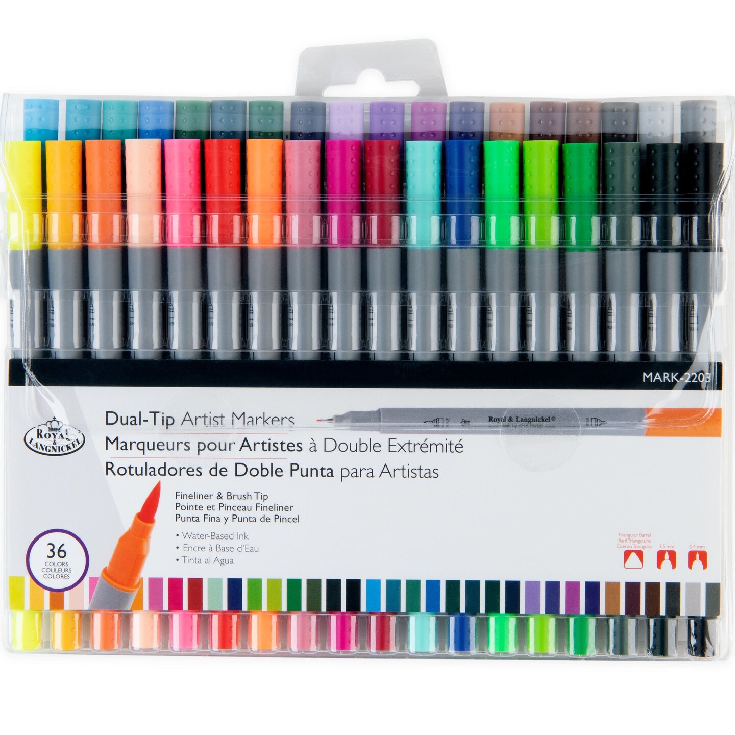 MARK-2203 | 36pc Fineliner and Brush Dual-Tip Artist Markers | Michaels
