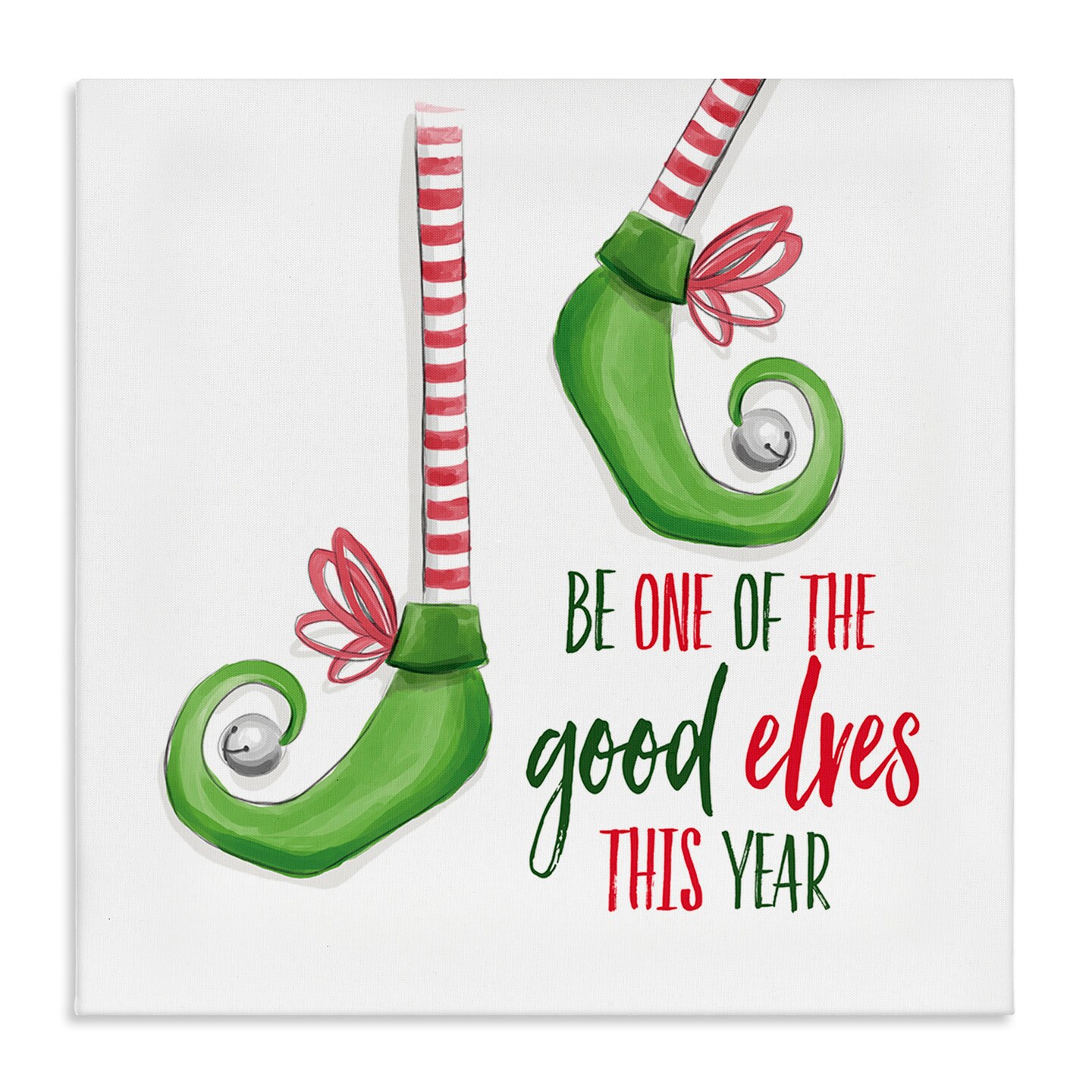 Stupell Industries Festive Be A Good Elf Canvas Design by Dogwood ...