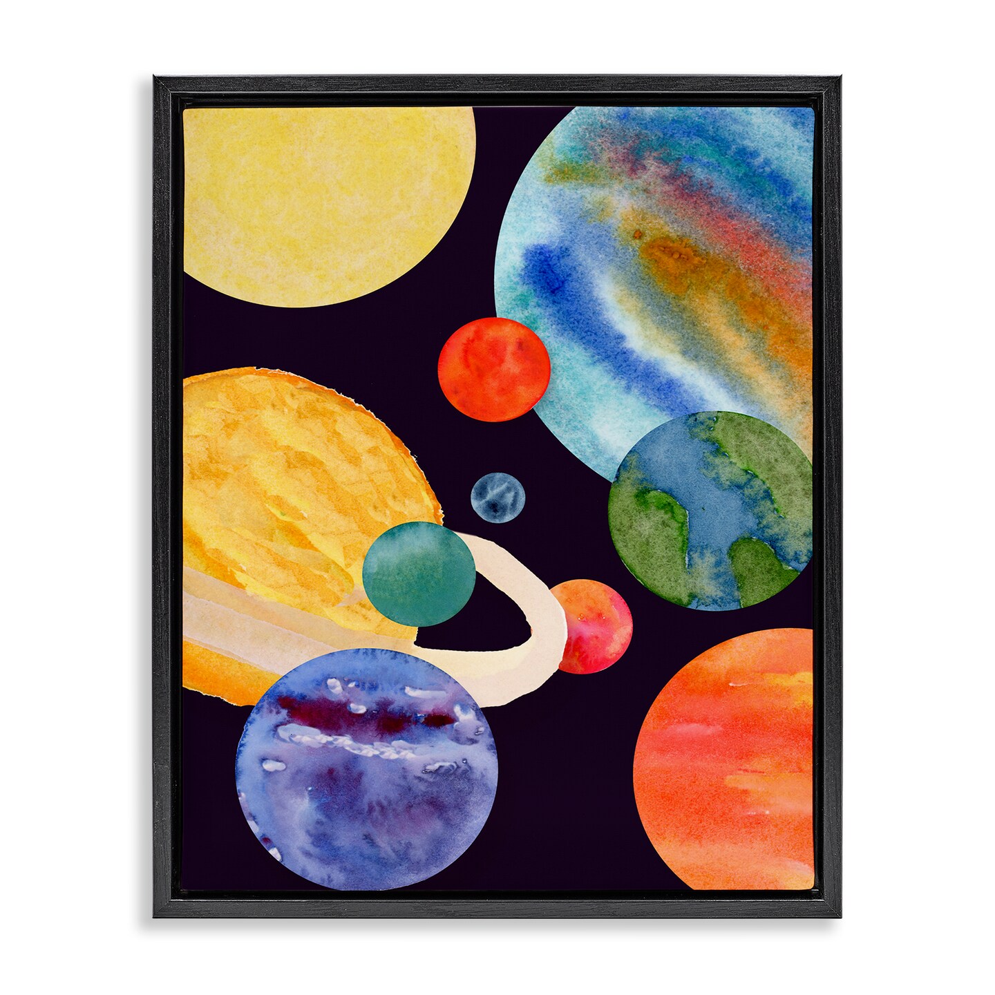 Stupell Industries Planetary Galaxy in Space Floating Frame Design by ...