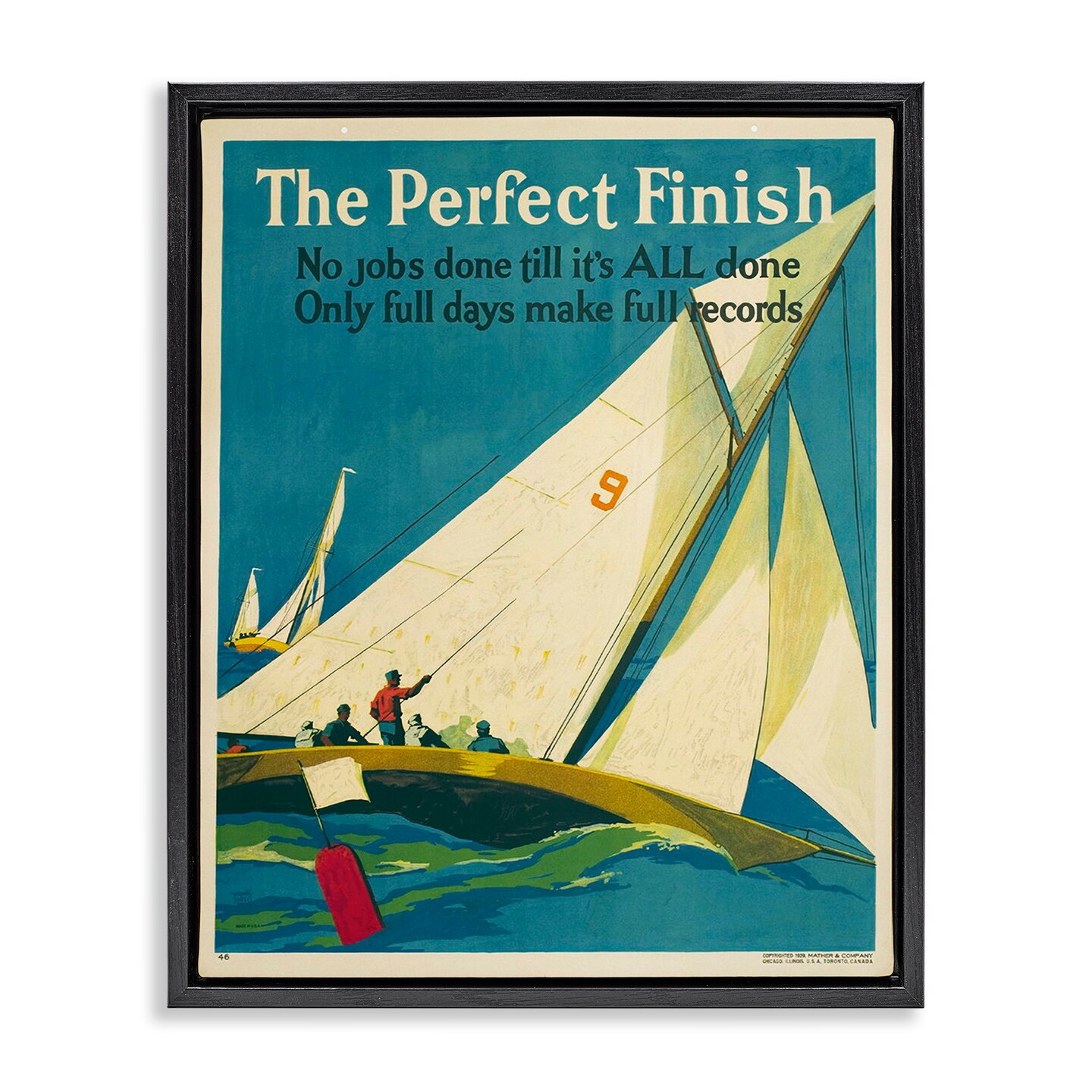 Stupell Industries Perfect Finish Antique Sailors Floating Frame Design ...
