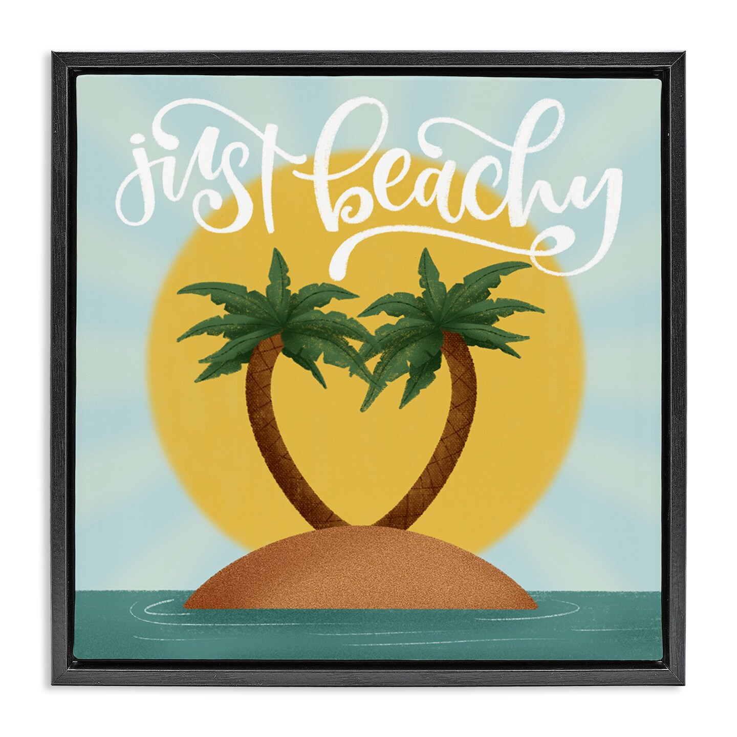 Stupell Industries Just Beachy Tropical Island Floating Frame Design by Sarah Hickman | Michaels