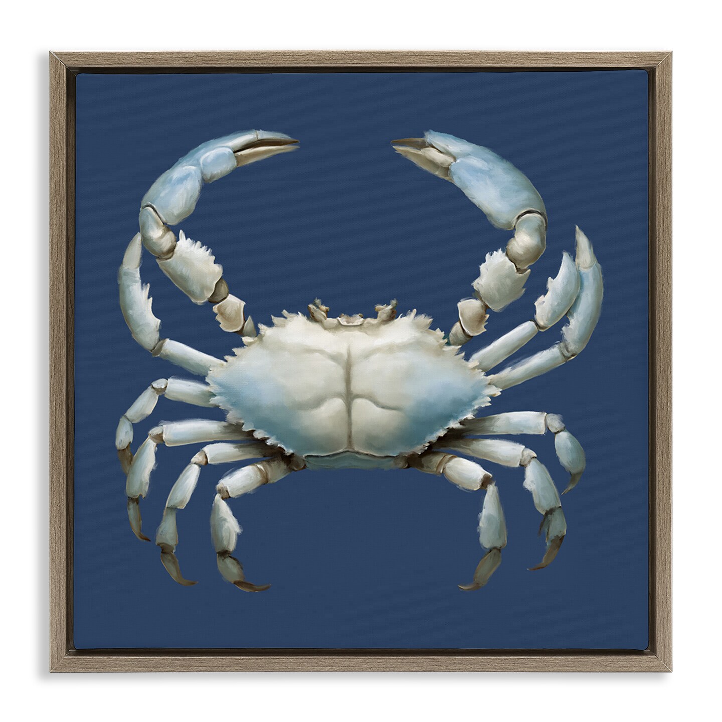 Stupell Industries Detailed Aquatic Blue Crab Floating Frame Design by ...