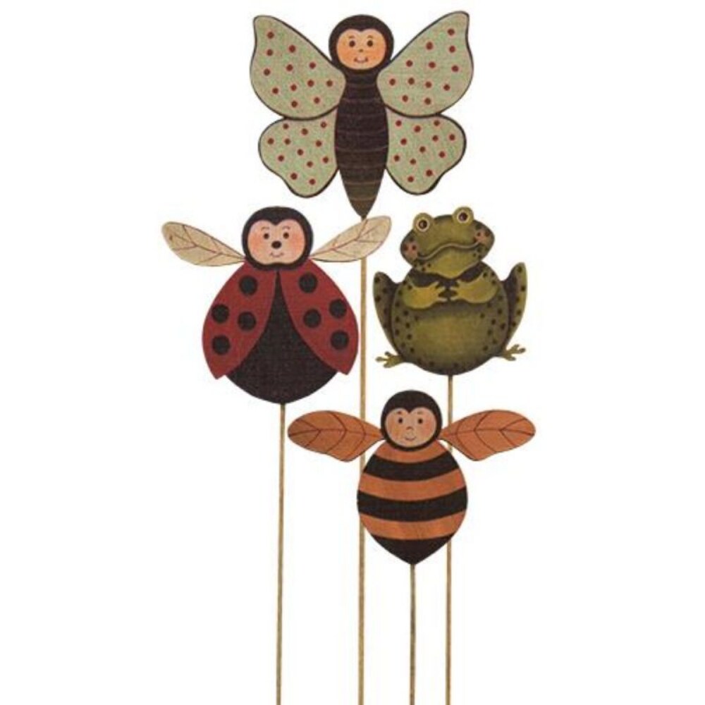 Multi-Color Wooden Critter Pick Perfect for Centerpieces or Festive ...
