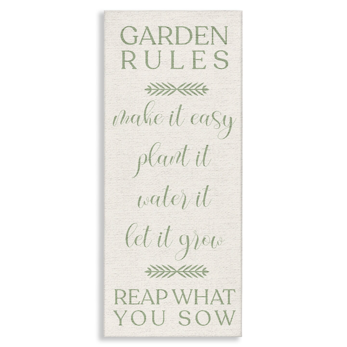 Stupell Industries Country Garden Rules Canvas Design by Lil' Rue ...