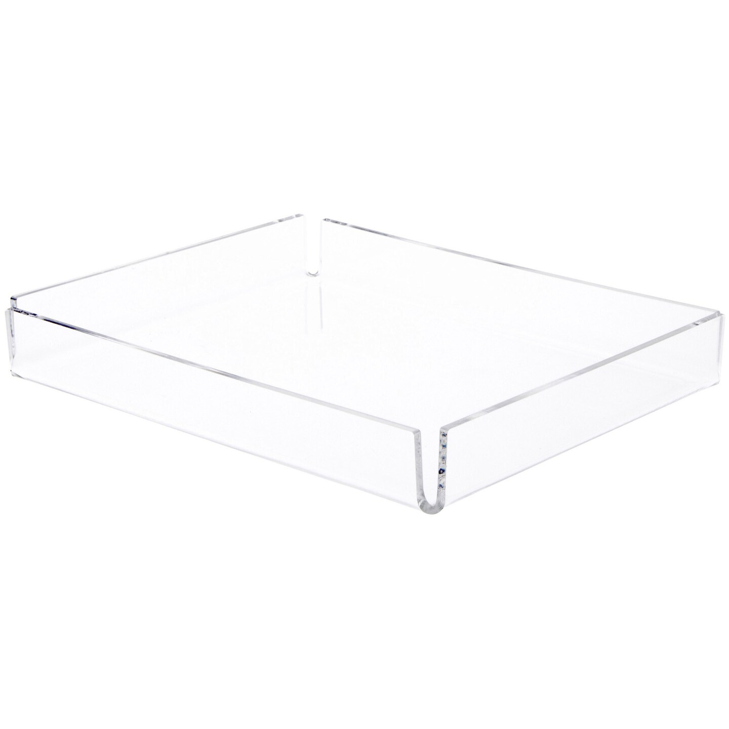 Plymor Clear Acrylic Open Corner Merchandise Display Tray, 8" W x 10" D ...