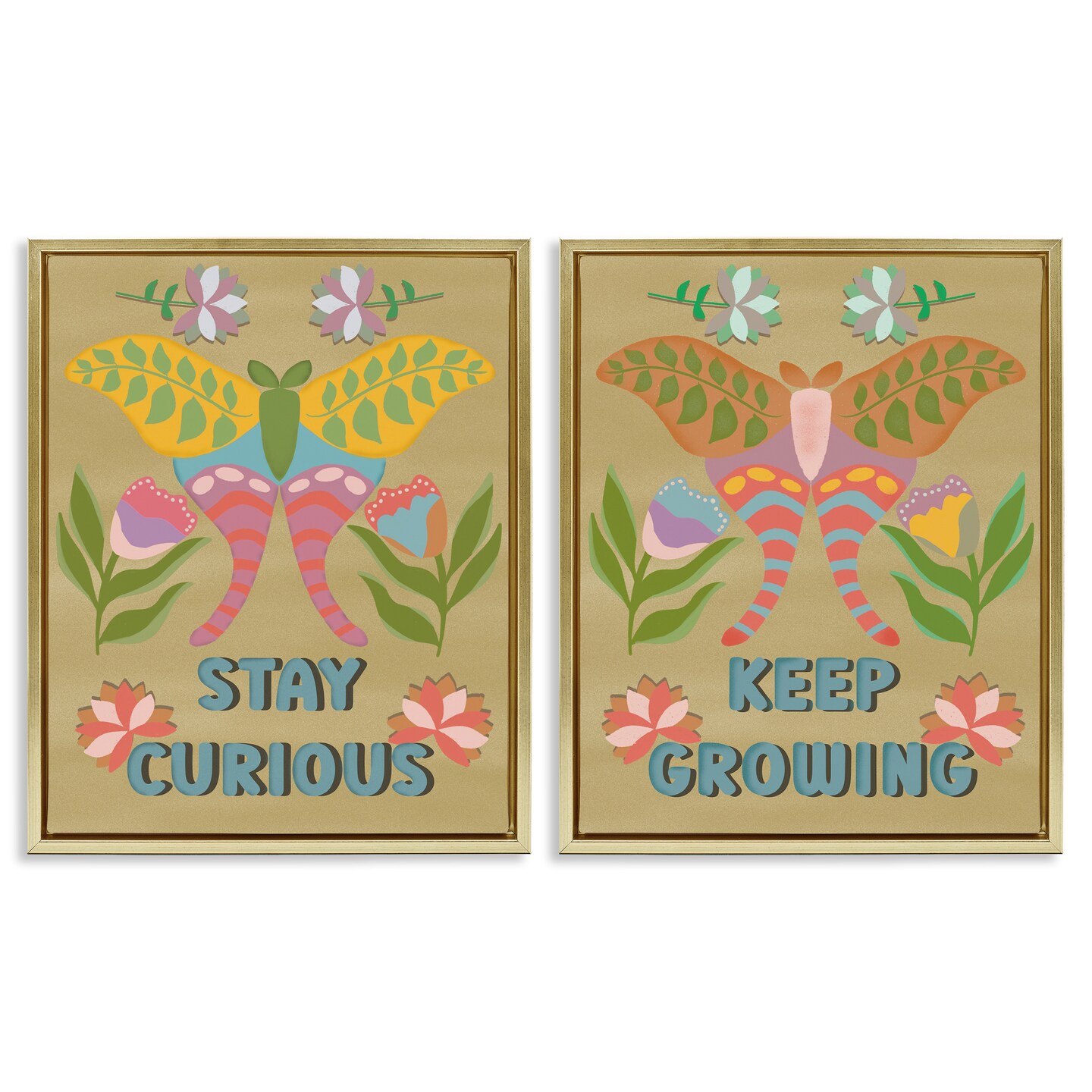 Stupell Industries Stay Curious & Keep Growing 2pc Floating Frame Set Design by Julia Fox | Michaels