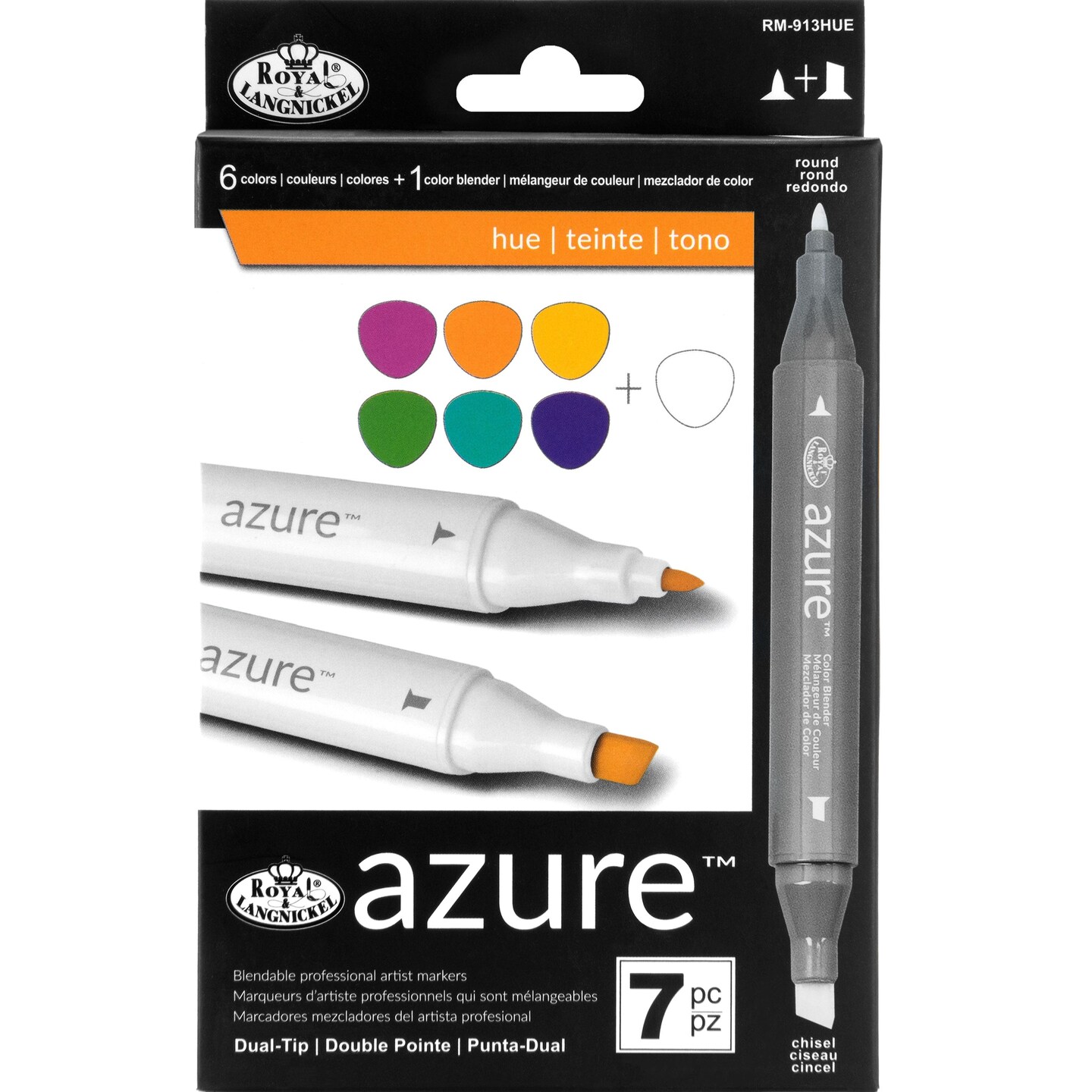RM-913HUE | Azure™ 7pc Hue Color Marker Set | Michaels