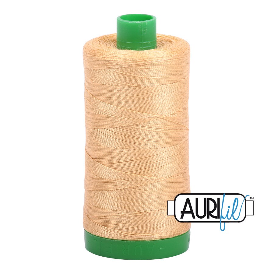 Ocher Yellow (5001) | 40wt Large Spool (1000M / 1094Y) | Aurifil Thread ...