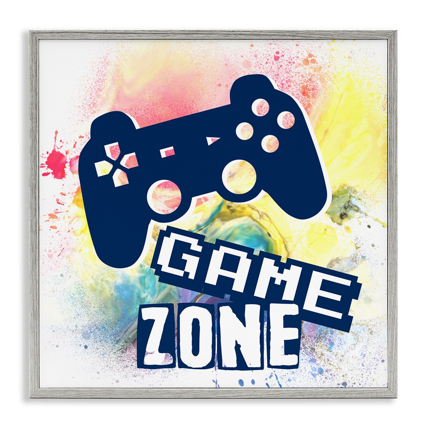 Stupell Industries Game Zone on Modern Splatter Framed Giclee Design by ...