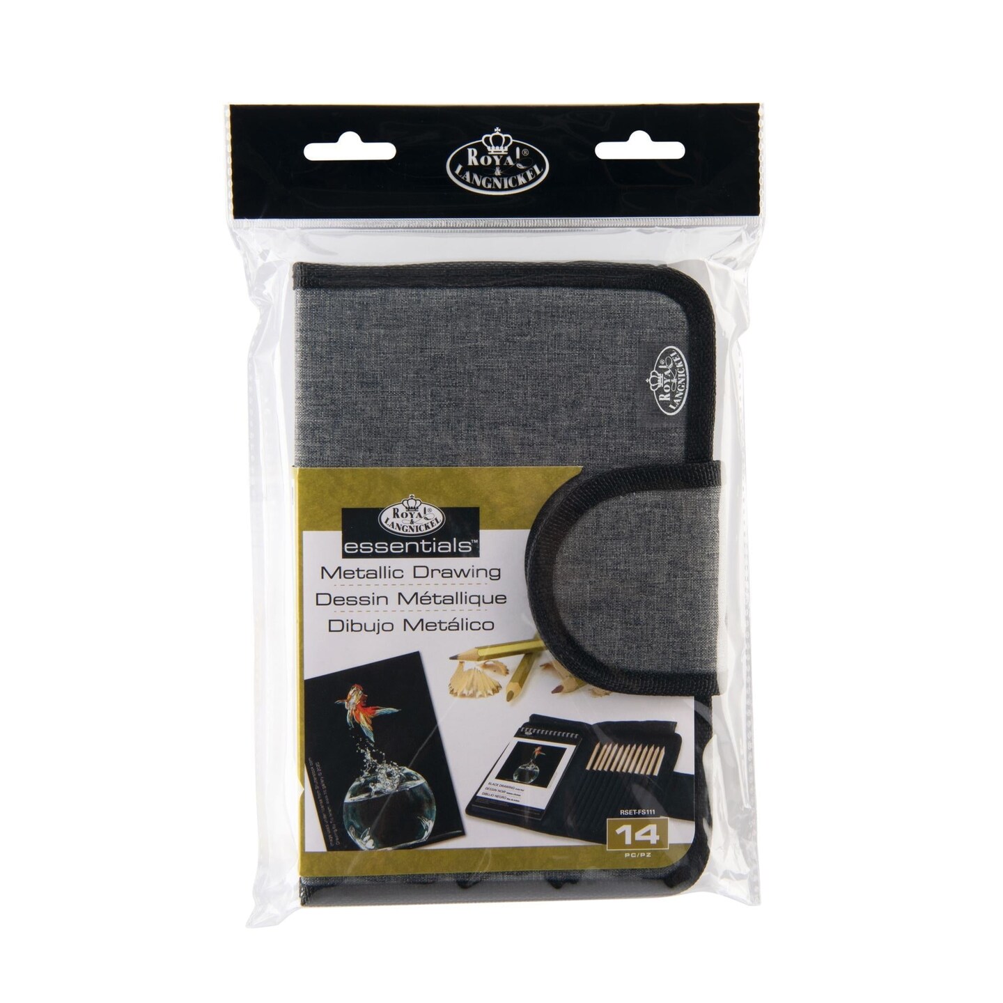 RSET-FS111 | Essentials™ 14pc Travel Metallic Drawing Folio Art Set ...