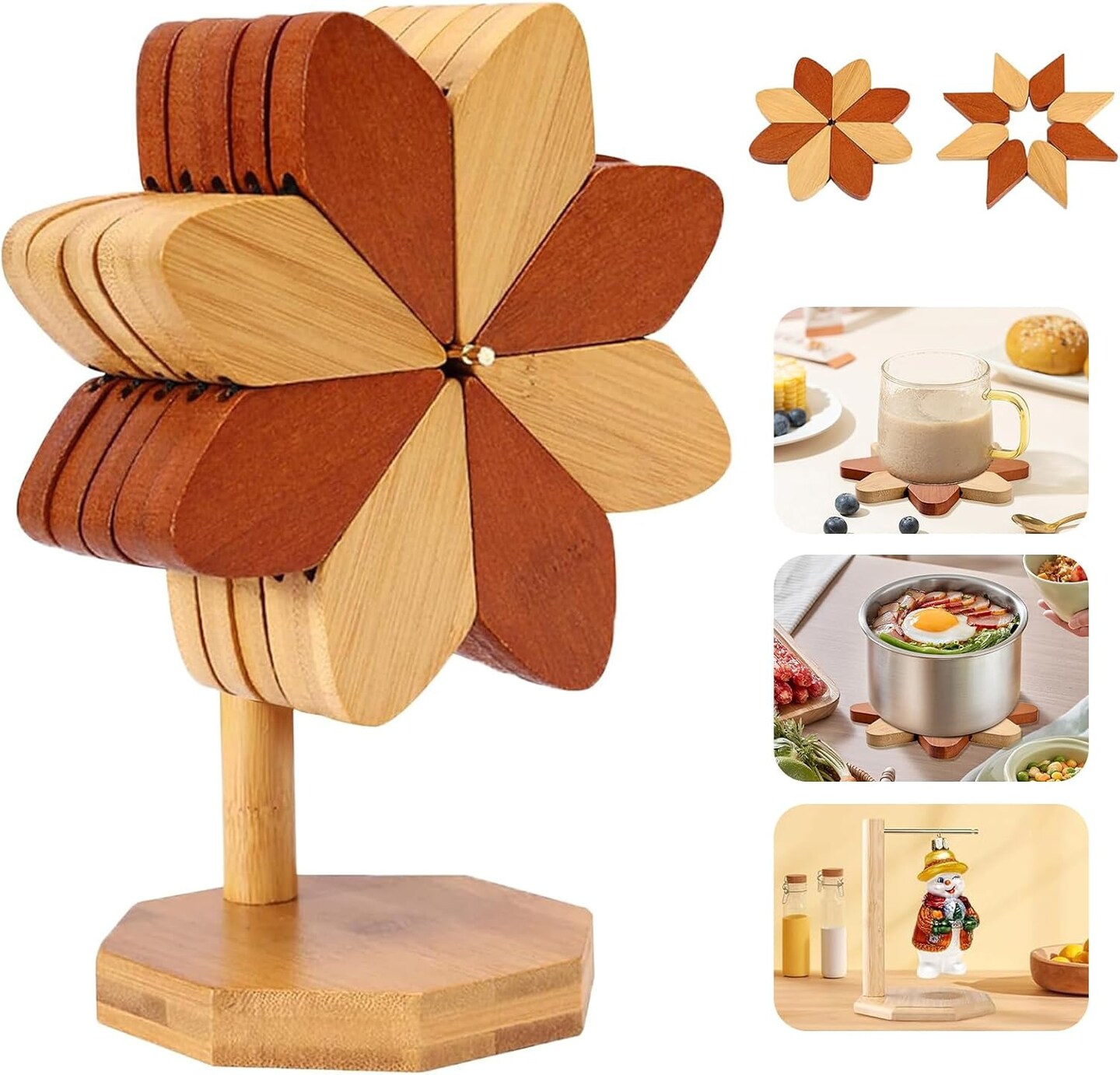 Tree Coasters Pinwheel Shape Wood Trivets | Michaels