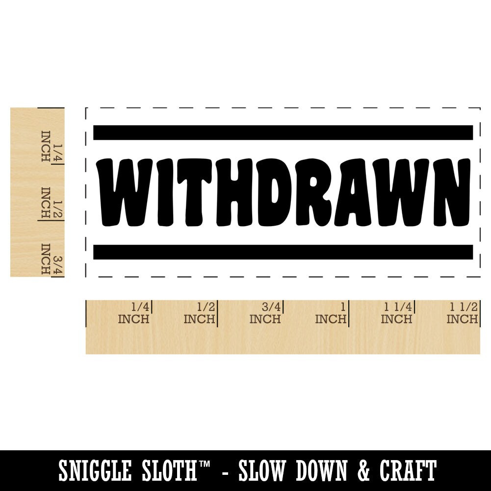 Withdrawn Bank Check Self-Inking Rubber Stamp Ink Stamper for Business ...