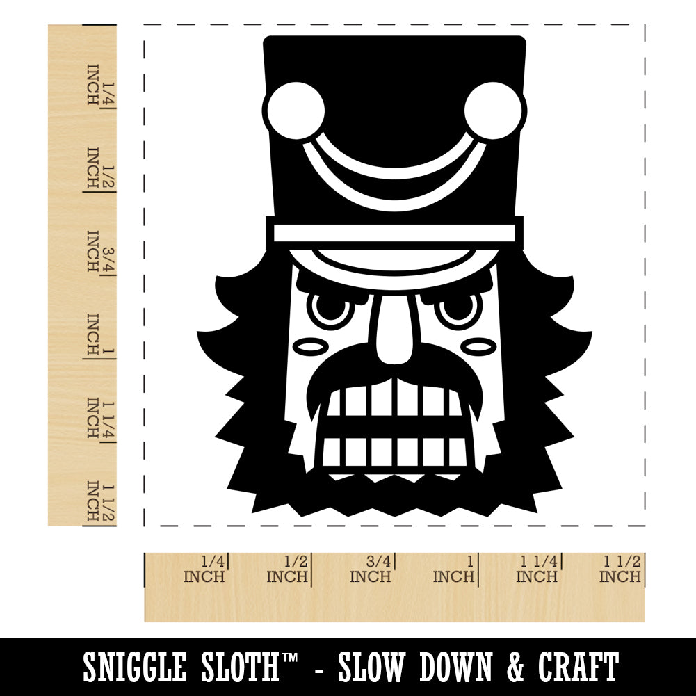 Grumpy Angry Christmas Nutcracker Face Self-Inking Rubber Stamp Ink ...