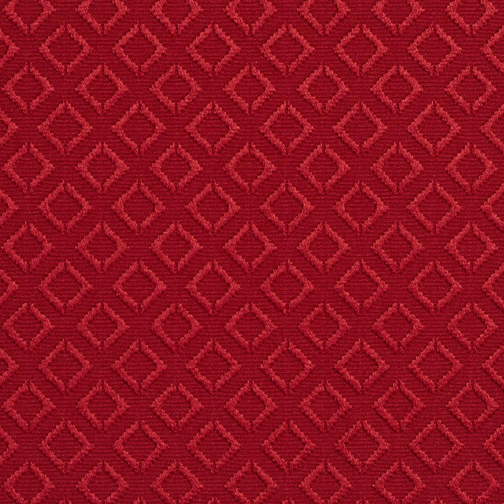 Red Diamond Small Scale Geometric Matelasse Woven Pattern Upholstery ...