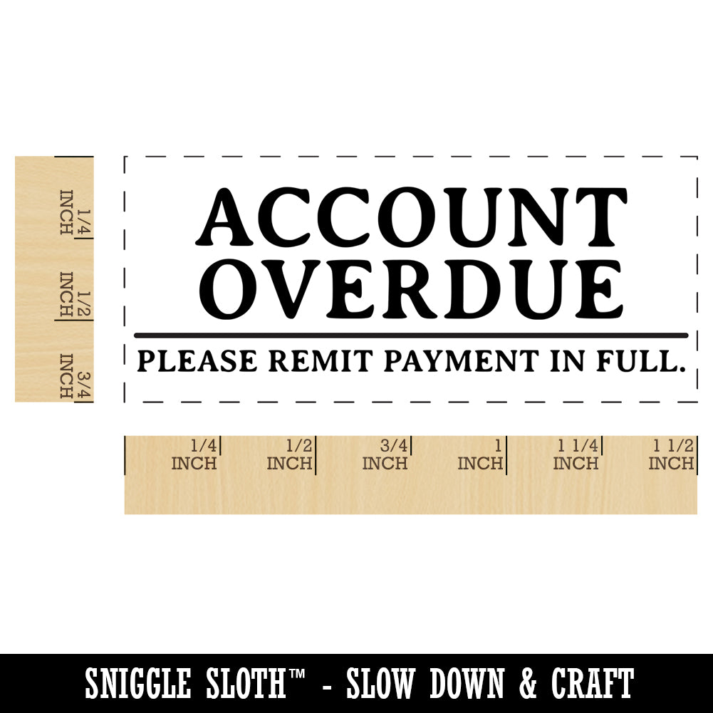 Account Overdue Payment Due Billing Self-Inking Rubber Stamp Ink ...