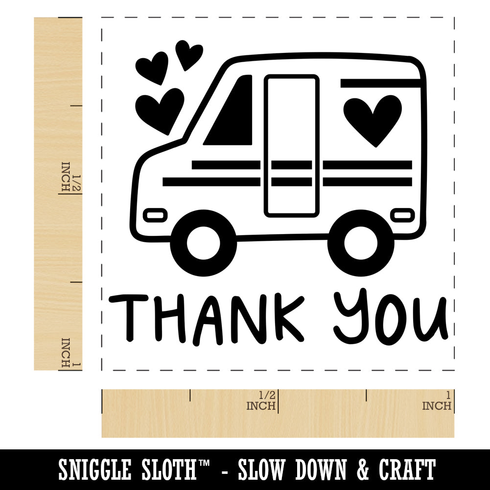 Thank You Mail Shipping Delivery Truck Self-Inking Rubber Stamp Ink ...